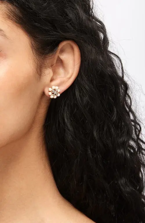 Tory Burch Kira Imitation Pearl Stud Earrings - Tory Gold / Pearl